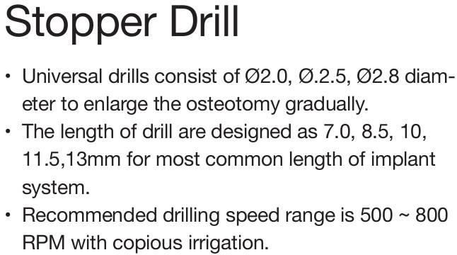 Stopper Drill | MegaGen E-Catalog